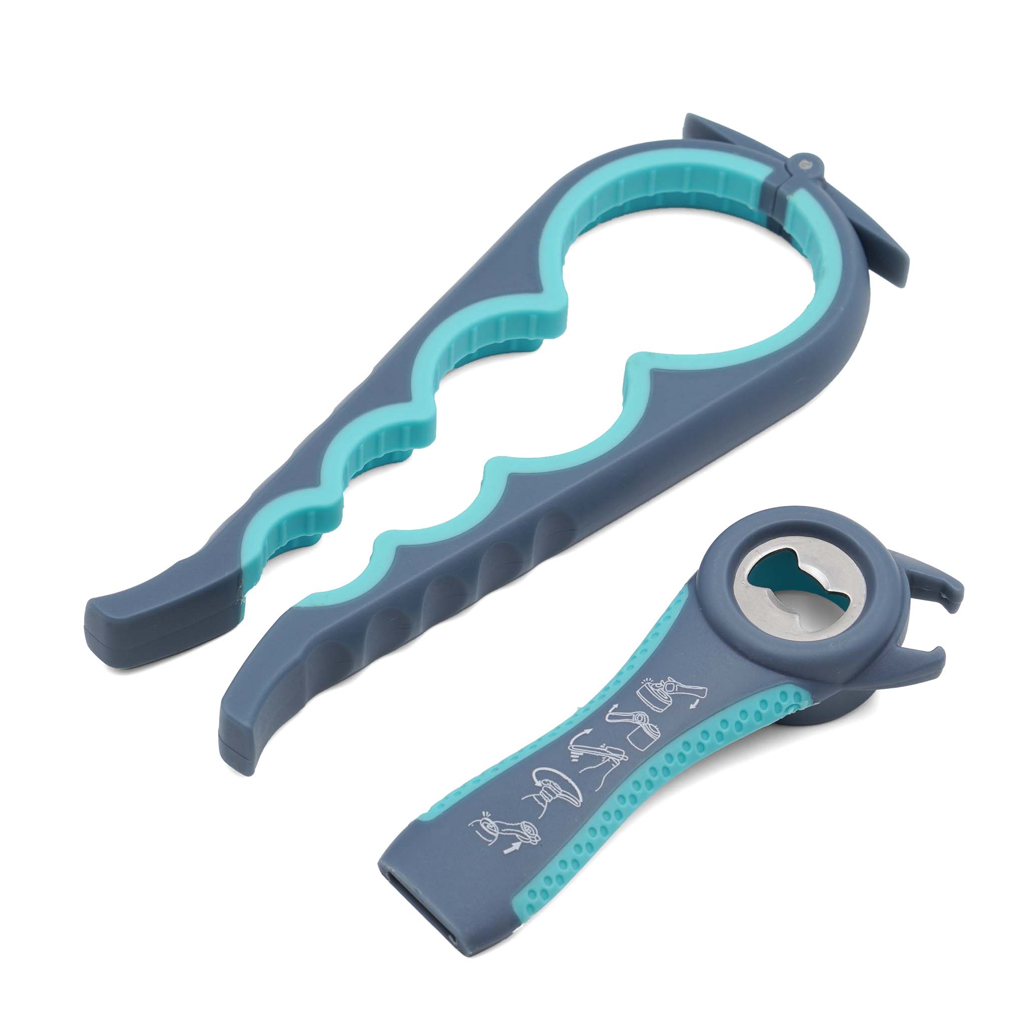 Jar, can and bottle opening 2-piece set | jar opener | bottle opener ...