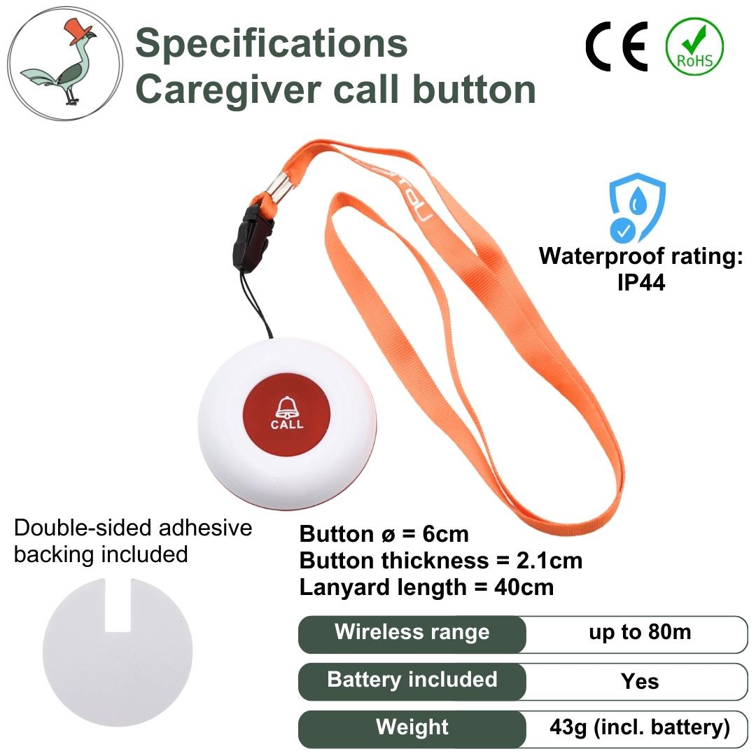 Caregiver Call Button | Vibrating, Flashing & Loud Doorbell Australia ...