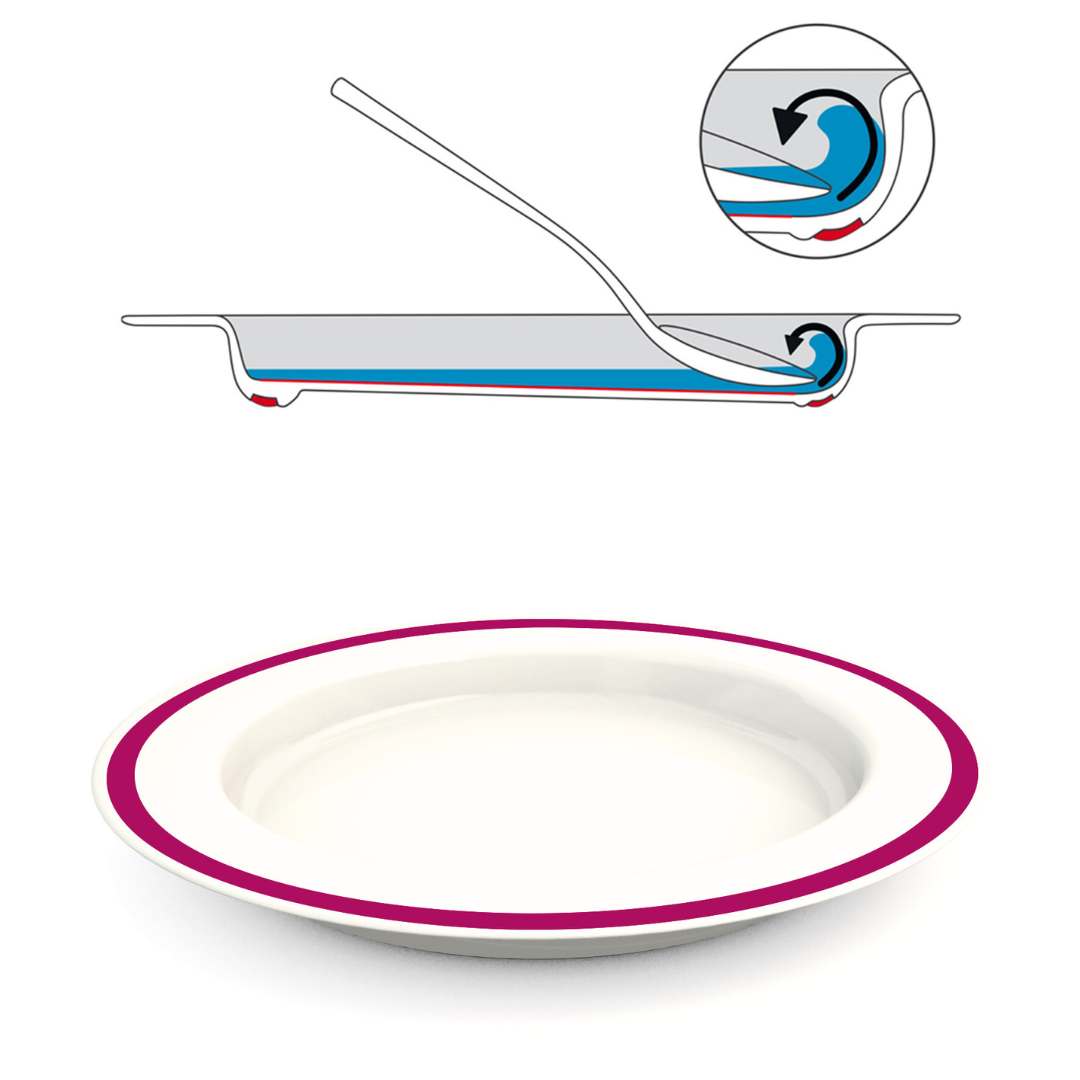 Large deep plate with sloped base | Eating aids Australia – The ...