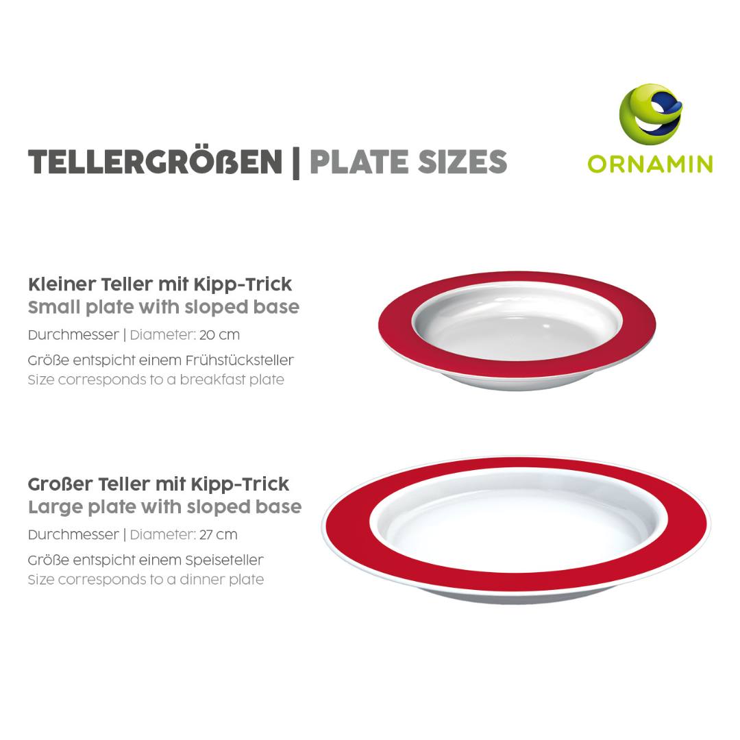 Small deep plate with sloped base | Sloped Plate | Eating aids – The ...