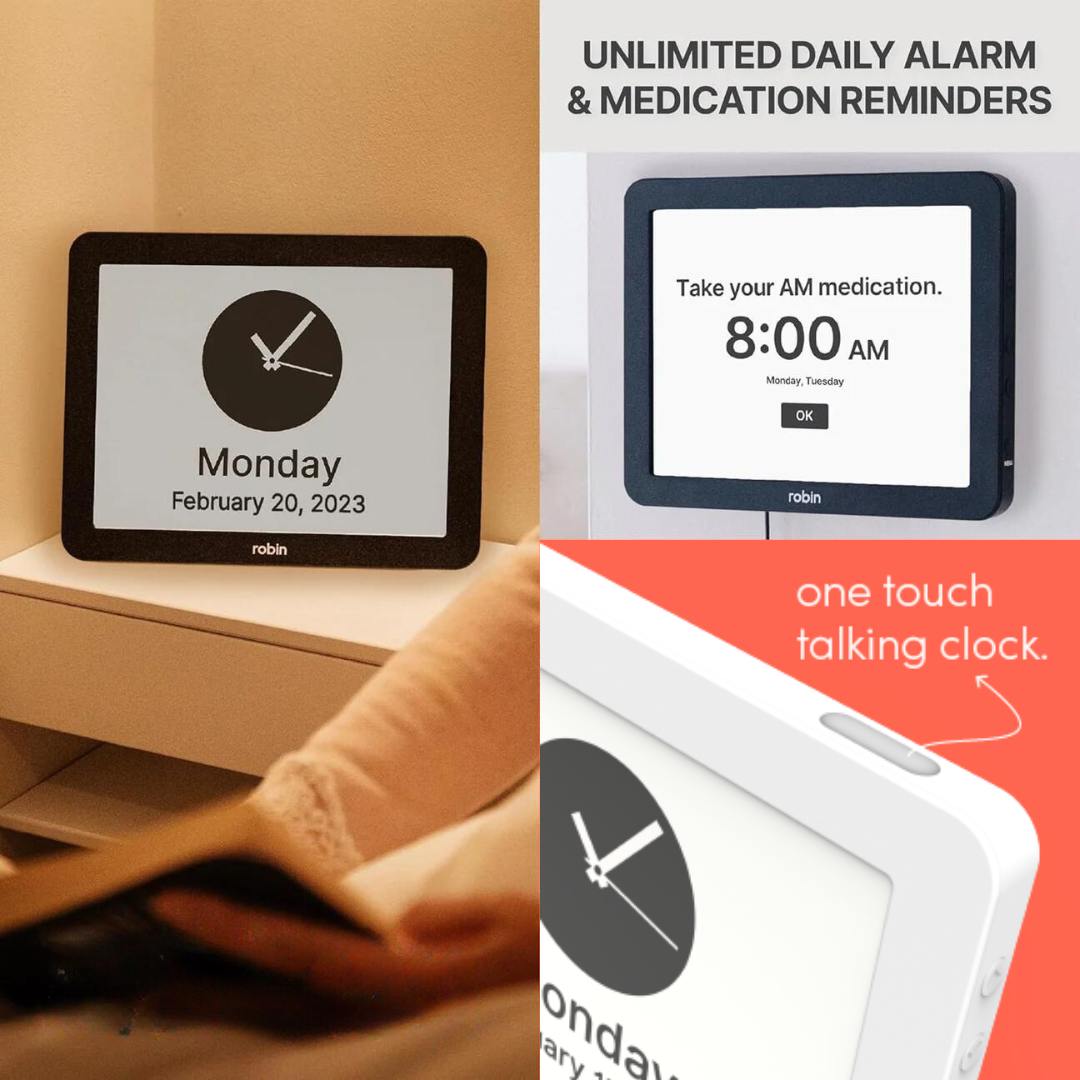 Robin Dementia Day Clock | Dementia Clocks | Reminder Clocks Australia ...