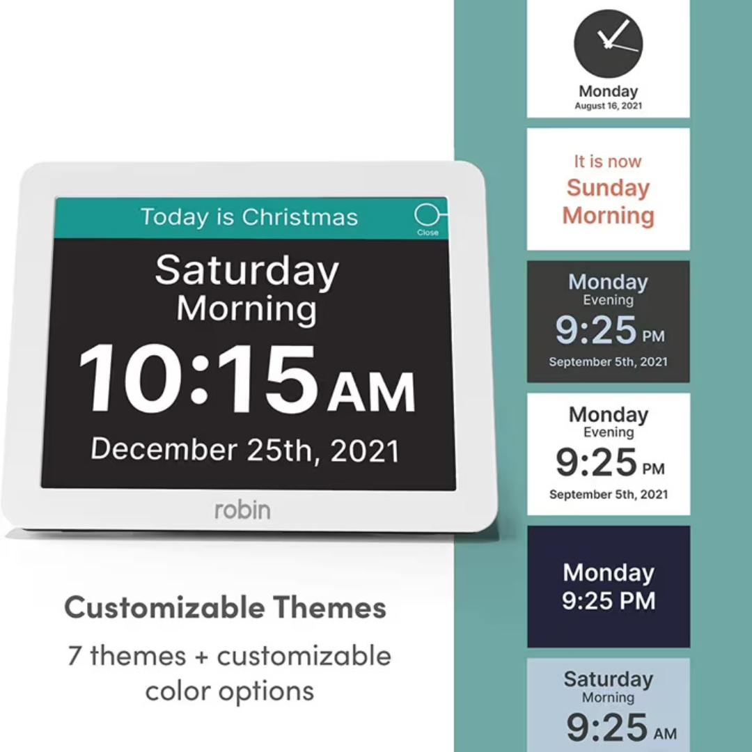 Robin Dementia Day Clock | Dementia Clocks | Reminder Clocks Australia ...