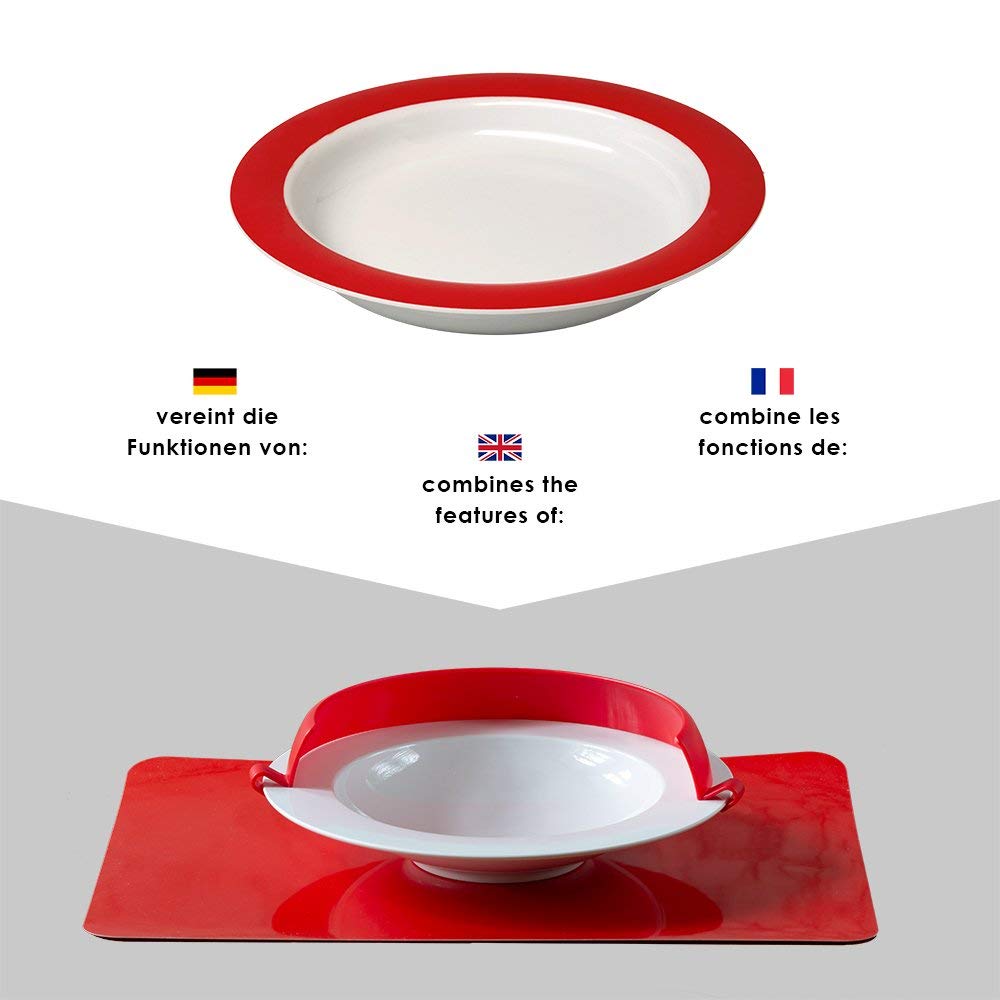 Large deep plate with sloped base | Eating aids Australia – The ...
